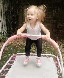 Jumping Trampoline Baby Girl GIF | GIFDB.com