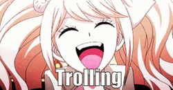 Laughing Junko Enoshima Trolling GIF | GIFDB.com