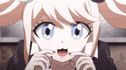 Junko Enoshima Screaming And Blushing GIF | GIFDB.com