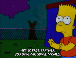 Just Give Me My Money Bart Simpson GIF | GIFDB.com