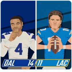 Justin Herbert Dak Prescott Cartoon GIF | GIFDB.com