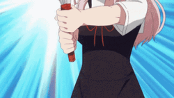 Kaguya-sama Happy Chika Anime Slap GIF | GIFDB.com