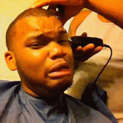 Karlton Humes Crying Over Haircut GIF | GIFDB.com