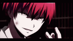 Karma Akabane Red Eye Transform GIF | GIFDB.com