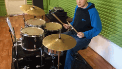 Kid Practicing To Master Rim Shot GIF | GIFDB.com