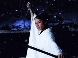 Kill Bill O-ren Ishii Holding Swords GIF | GIFDB.com