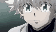 Tired Killua Zoldyck Sleeping On The Couch GIF | GIFDB.com