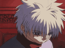 Killua Zoldyck Crying Blood GIF | GIFDB.com