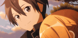 Kirito Smiling Look GIF | GIFDB.com