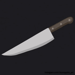 Kitchen Knife In A Black Background GIF | GIFDB.com