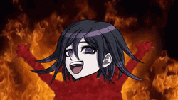 Kokichi On Fire GIF | GIFDB.com
