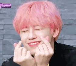 Korean Boy Group Nct Dream Jaemin Finger Heart GIF | GIFDB.com