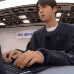 Kpop Bts Jin Typing Fast GIF | GIFDB.com