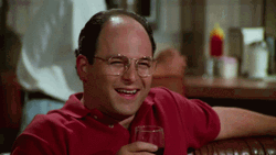 Kramer Giddy Up George Costanza Wink GIF | GIFDB.com