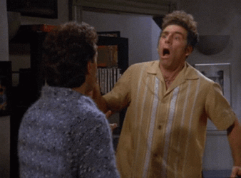 Funny Angry Seinfeld Kramer GIF | GIFDB.com