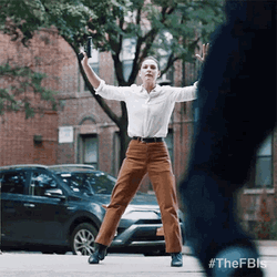 Kristin Gaines Alexa Davalos The Fbi Hands Up GIF | GIFDB.com