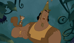 Kronk Talking To A Squirrel GIF | GIFDB.com