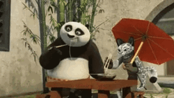 Kung Fu Panda Humoristic Eating Scene GIF | GIFDB.com