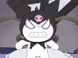Kuromi Angry Reaction GIF | GIFDB.com