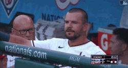 Kyle Schwarber Chilling In The Huddle GIF | GIFDB.com