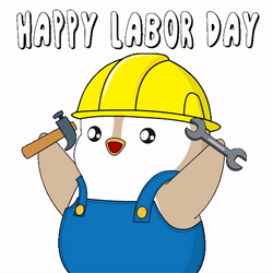 Labor Day Weekend Mechanic Penguin GIF | GIFDB.com