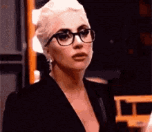 Lady Gaga Glasses Mmmm Doubt GIF | GIFDB.com
