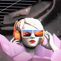 Lady Neon Glasses Galaxy GIF | GIFDB.com