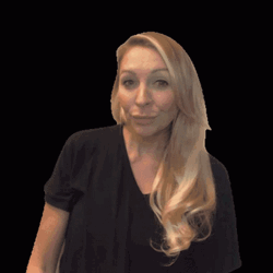 Lady Pointing Up GIF | GIFDB.com