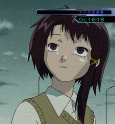 Lain Iwakura Anime Look Away GIF | GIFDB.com