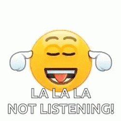 Lalala Not Listening Emojie GIF | GIFDB.com