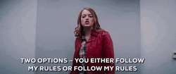 Lalaland Emma Stone Follow My Rules GIF | GIFDB.com