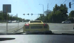 Lamborghini Sports Car Public Road Speeding Up GIF | GIFDB.com
