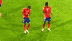 Lamine Yamal Dance With Teammate GIF | GIFDB.com