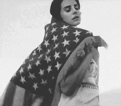 Lana Del Rey American Flag Waving GIF | GIFDB.com