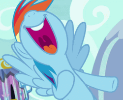 Laughing Cartoon Rainbow My Little Pony GIF | GIFDB.com