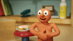 Laughter Bald Clay Guy GIF | GIFDB.com