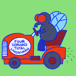 Lawn Mower Animated Fly Driving GIF | GIFDB.com