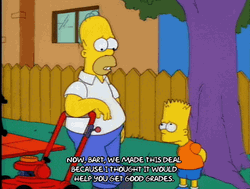 Lawn Mower The Simpsons Homer Bart GIF | GIFDB.com