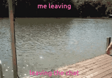 Man Jumping On Lake Leaving The Chat GIF | GIFDB.com