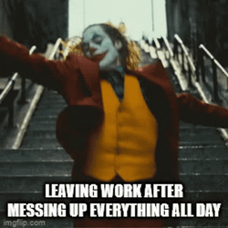 Joaquin Phoenix Joker Leaving Work After Messing Up GIF | GIFDB.com