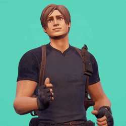 Leon Kennedy Fortnite Character Thumbs Up GIF | GIFDB.com