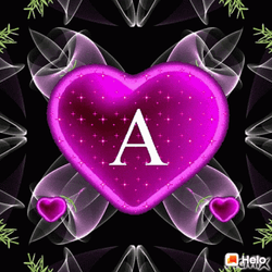 Letter A Heart And Floral Animation GIF | GIFDB.com