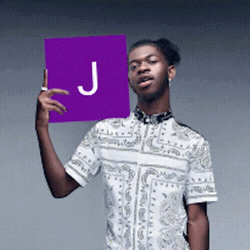 Letter J On A Purple Board GIF | GIFDB.com