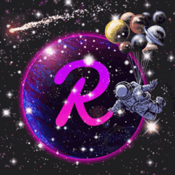 Letter R In Space With Stars GIF | GIFDB.com