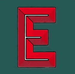 Lettering Big Red E GIF | GIFDB.com