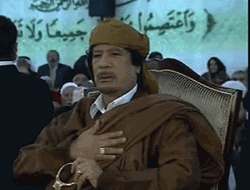 Libyan Leader Muammar Gaddafi Speech GIF | GIFDB.com