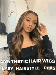 Light Brown Synthetic Hair Wigs GIF | GIFDB.com