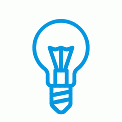Light Bulb Icon Blue Drawing GIF | GIFDB.com