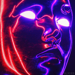 Light Purple Red Neon Face GIF | GIFDB.com