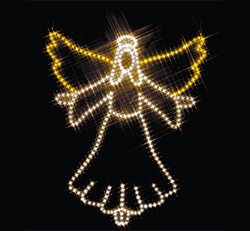 Lights Forming An Angel GIF | GIFDB.com